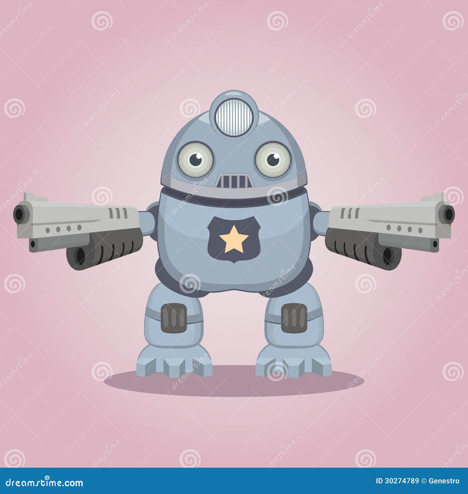 Police Robot Icon Cartoon Vector | CartoonDealer.com #299628391