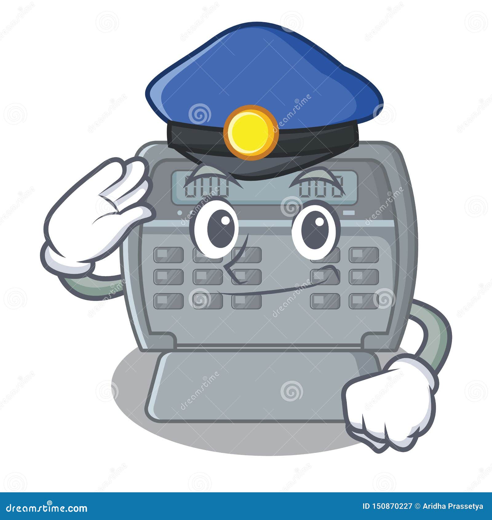 Police Security Alarm Isolated in the Cartoon Stock Vector ...