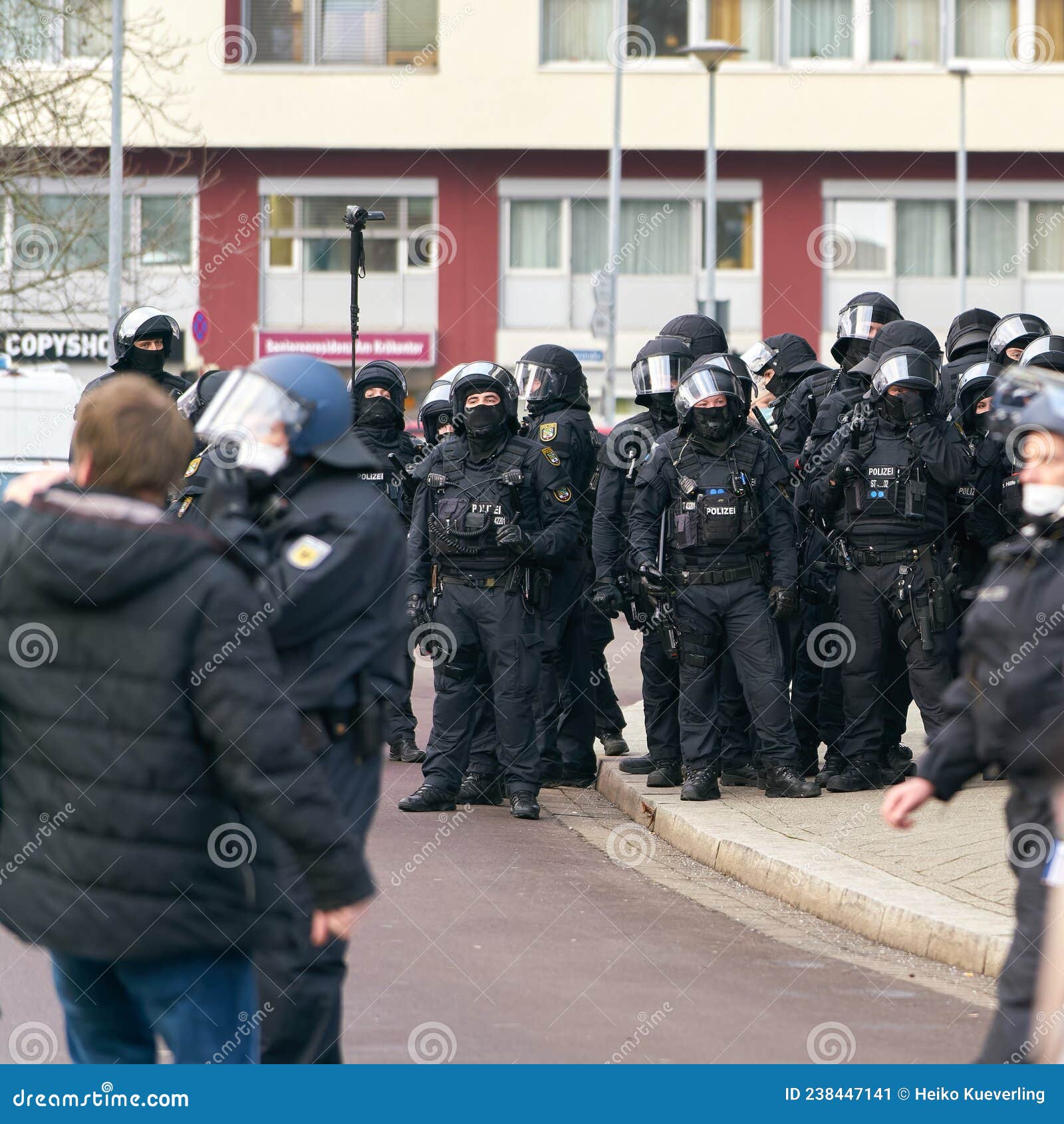 Police Security Forces during Protests by Opponents of the Corona ...