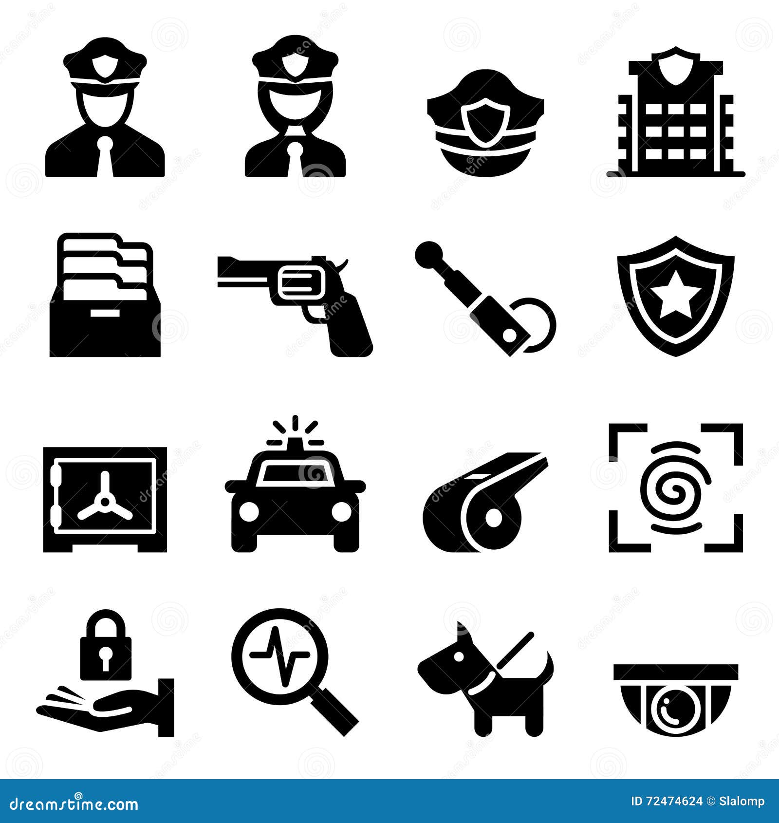 Police & Security Guard Icon Stock Illustration - Illustration of ...