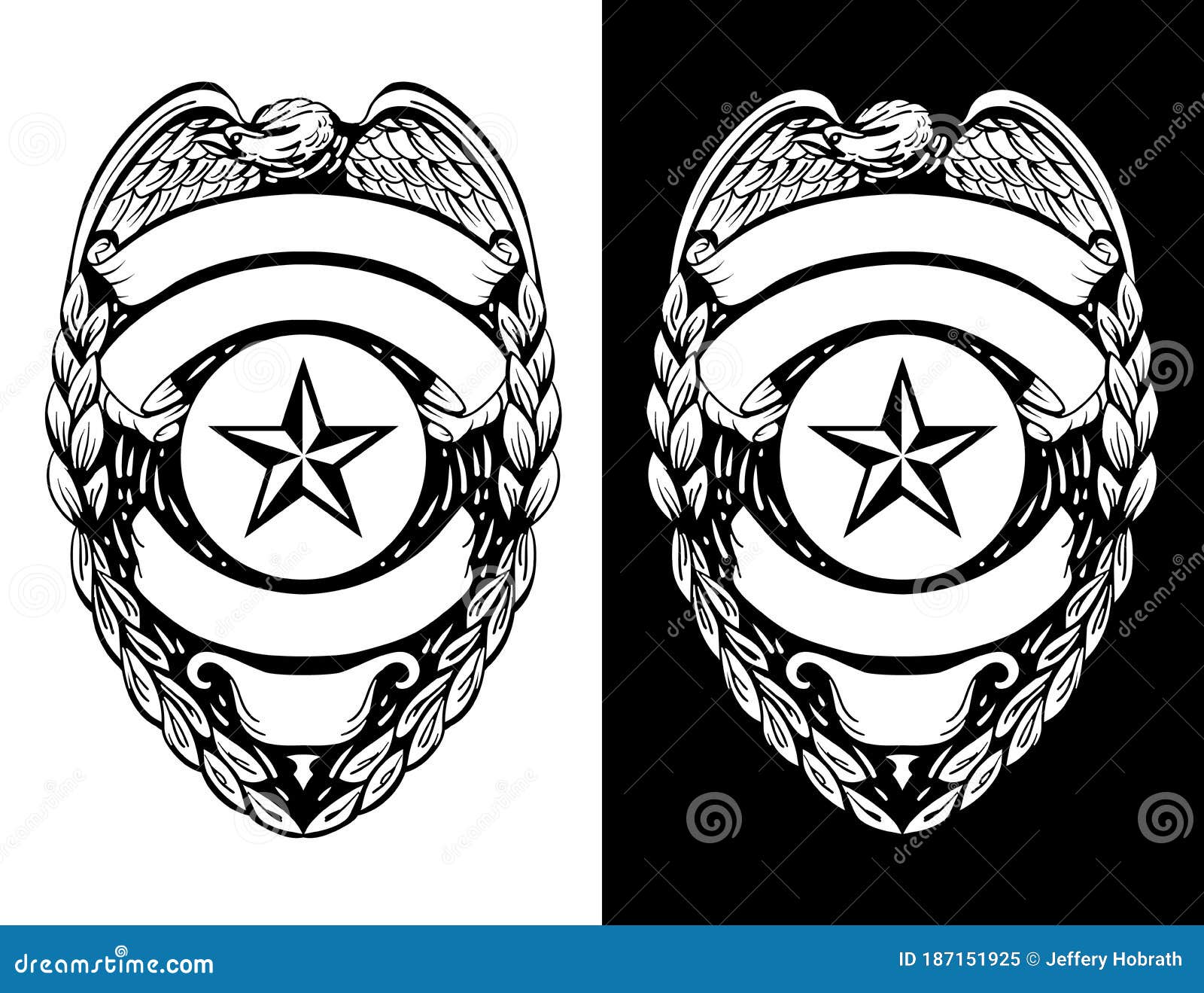 Police Law Enforcement Badge Vector Illustration | CartoonDealer.com ...