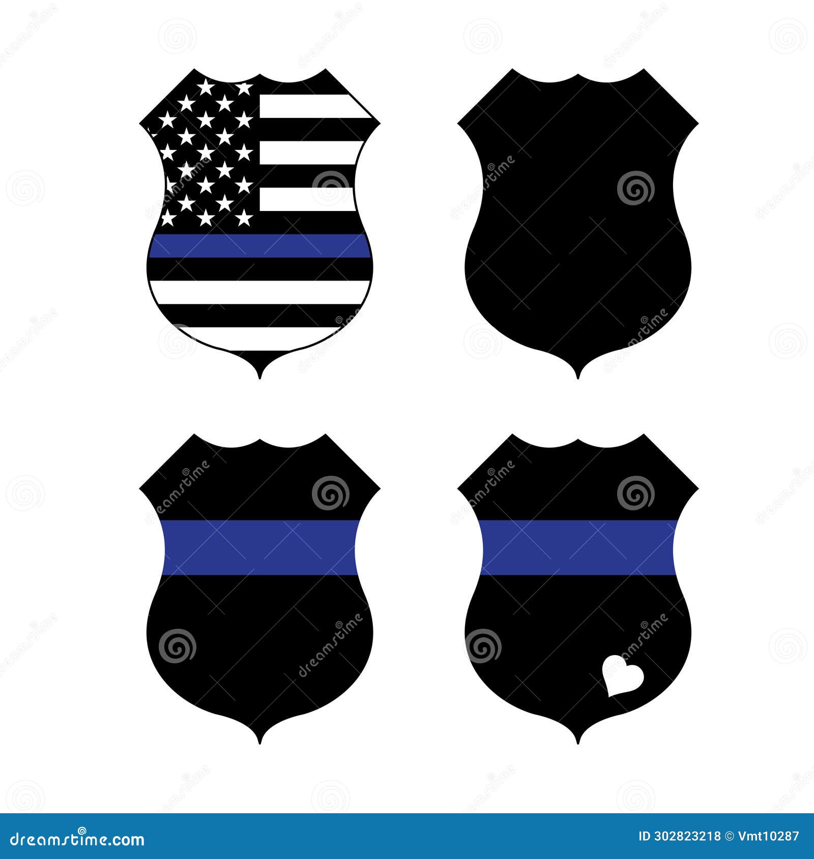Police Shield stock vector. Illustration of monogram - 302823218