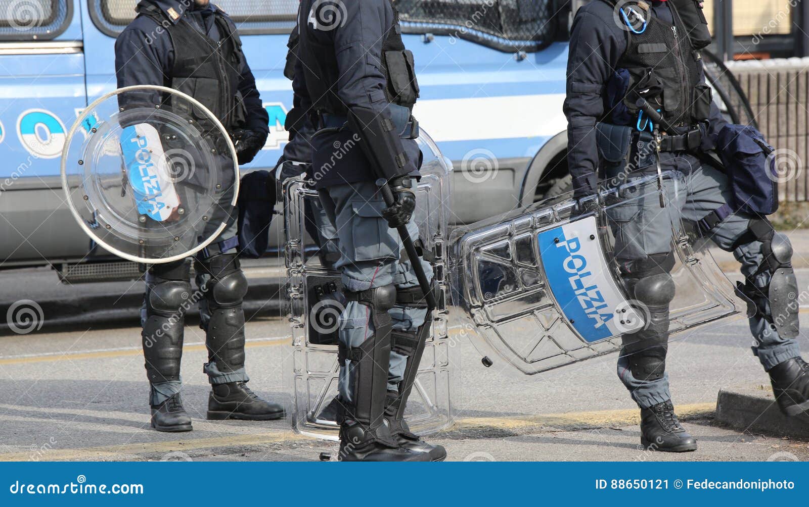 Police with Shields and Riot Gear Stock Image - Image of naples ...
