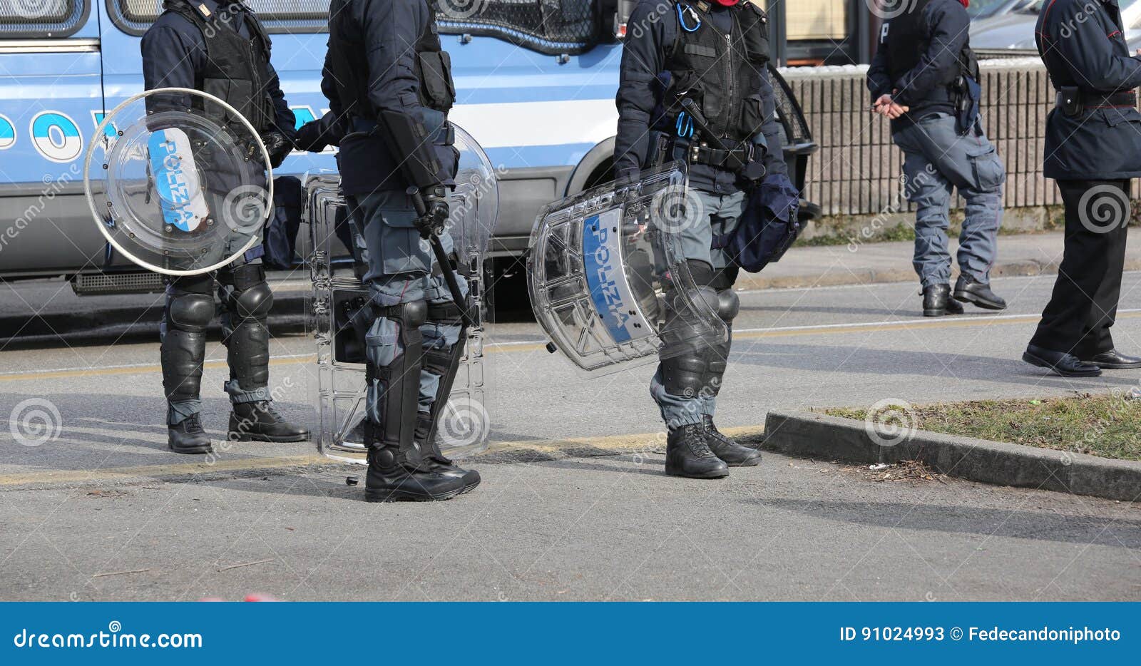 Policemen During The Sporting Event Awaiting The Arrival Of The Royalty ...