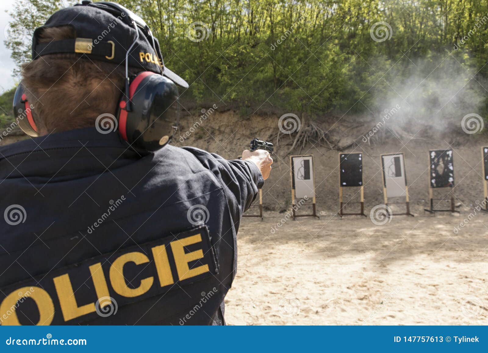 Police shooting stock image. Image of security, shoot - 147757613
