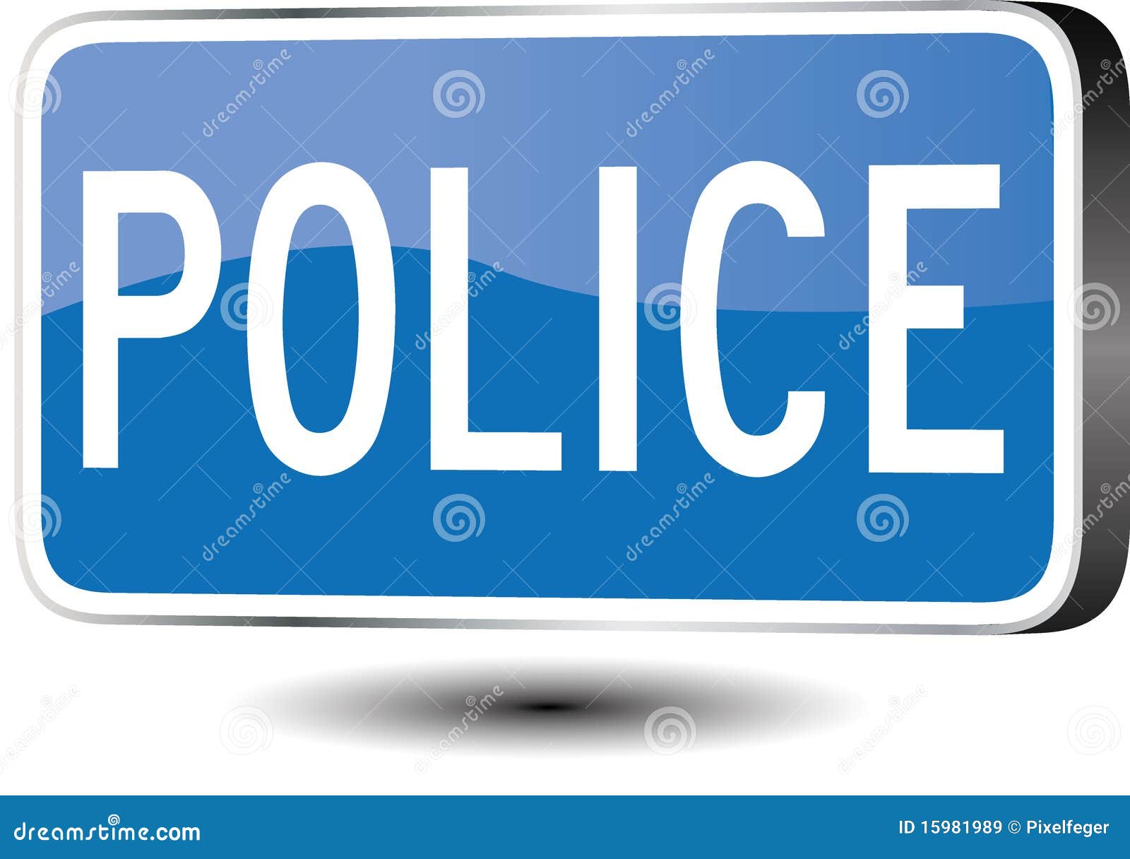 Police sign stock vector. Illustration of text, police - 15981989