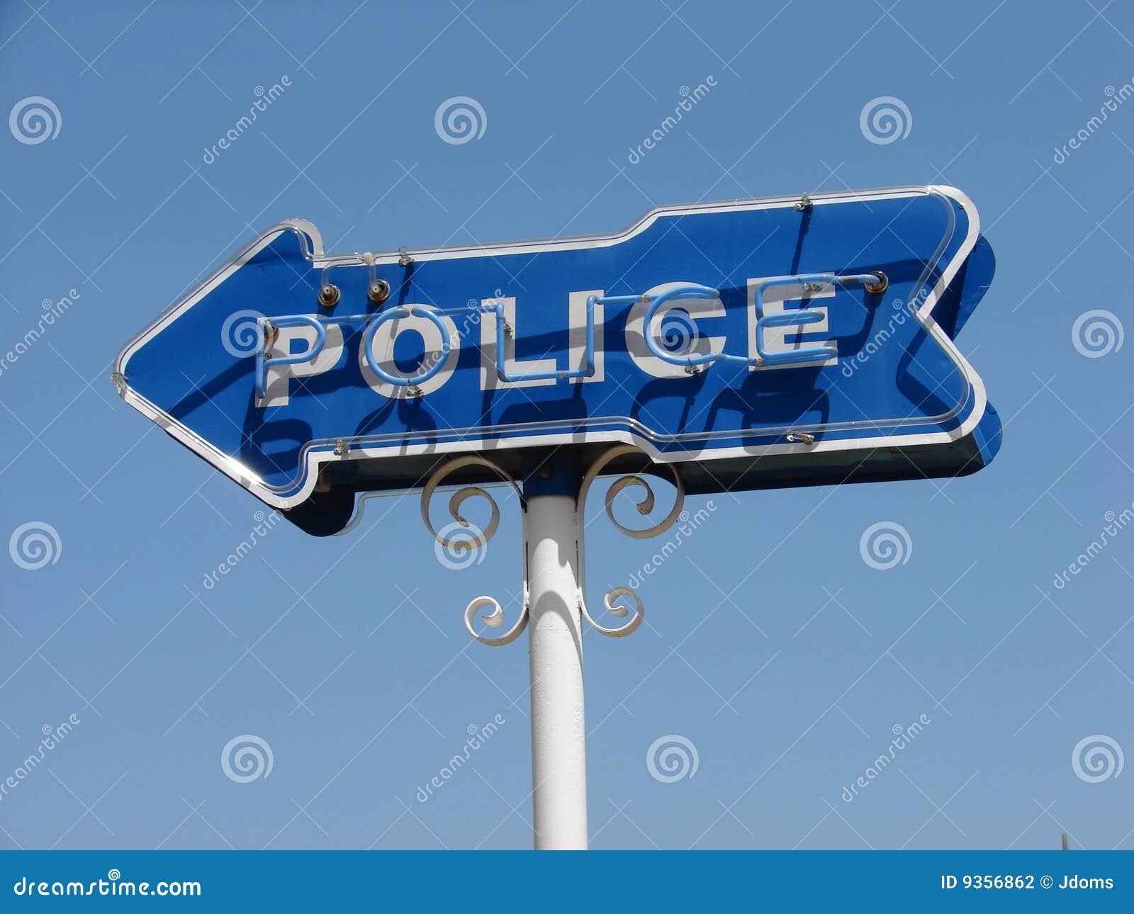 Police Sign stock photo. Image of official, safety, white - 9356862