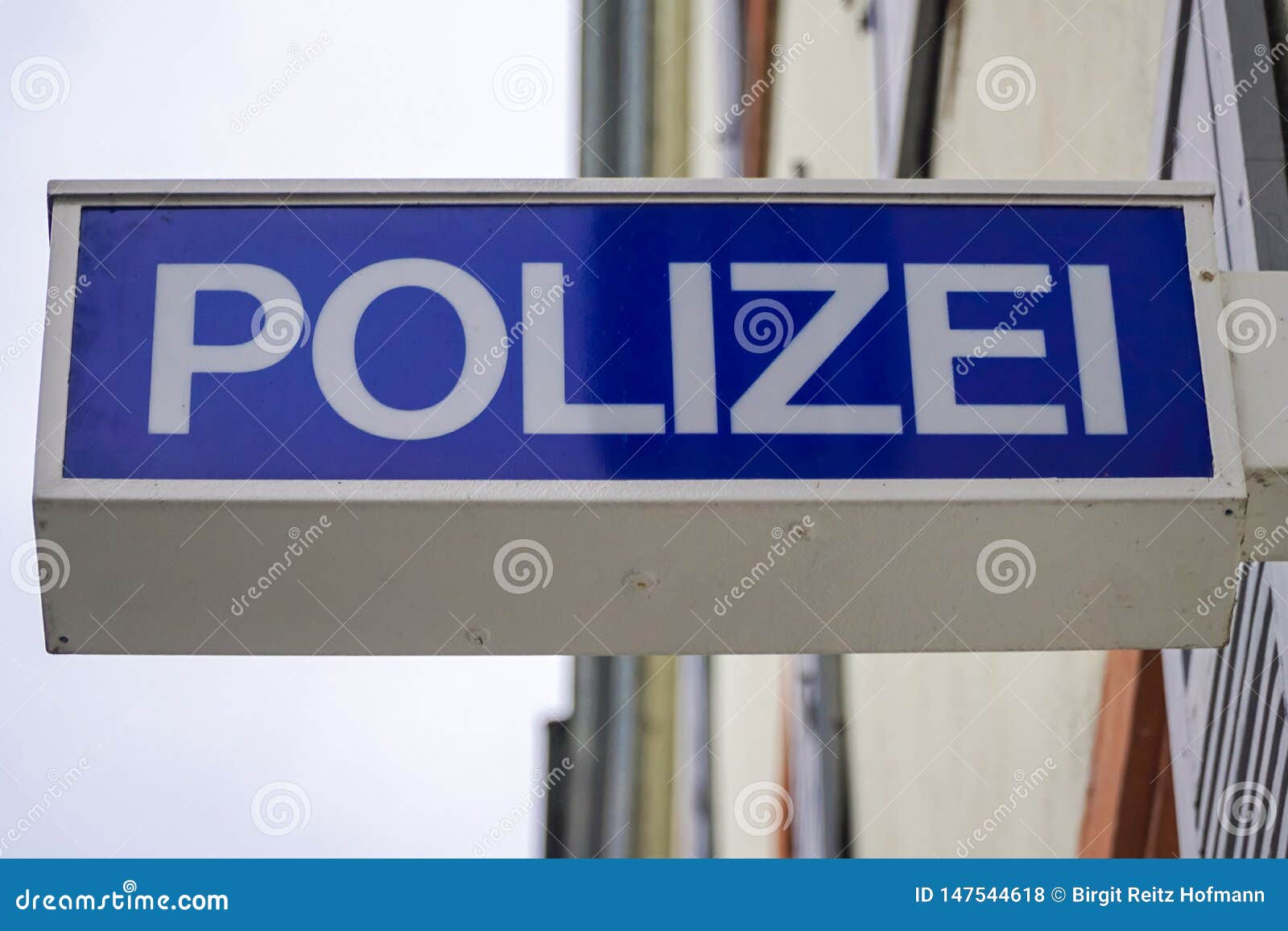 Police Sign stock photo. Image of city, department, outdoor - 147544618