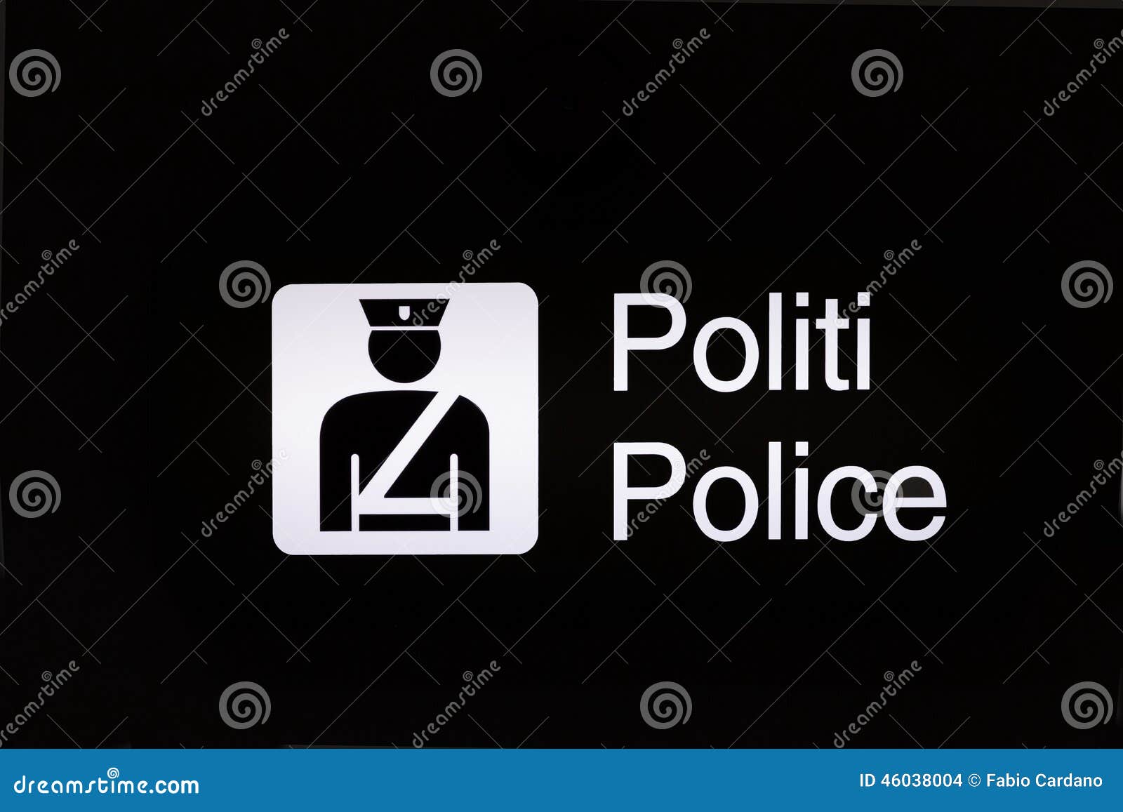 Police sign stock illustration. Illustration of guard - 46038004