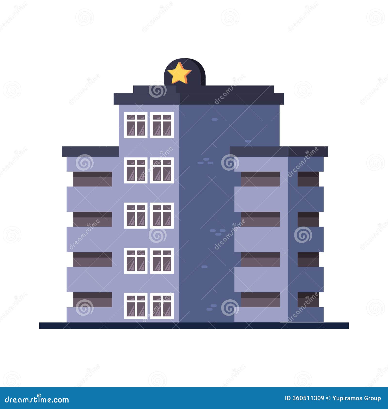Police Station Building Exterior Stock Vector - Illustration of service ...