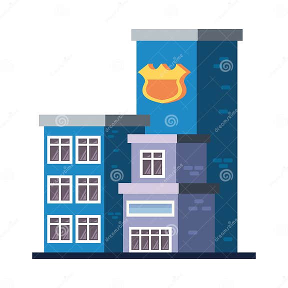 Police station front view stock vector. Illustration of safety - 360514103