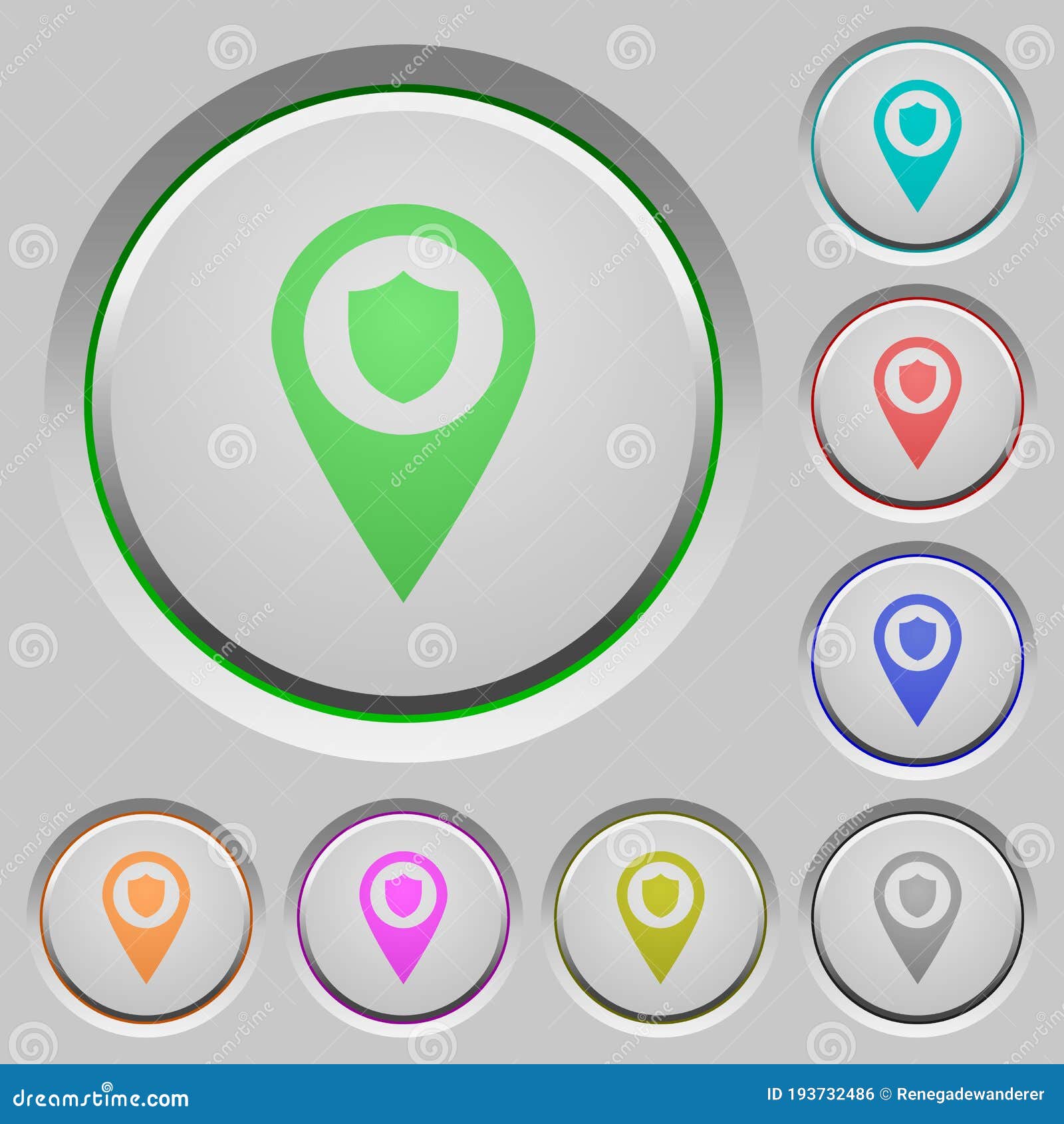 Police Station GPS Map Location Push Buttons Stock Illustration ... Police Station GPS Map Location Push Buttons Stock Illustration ...