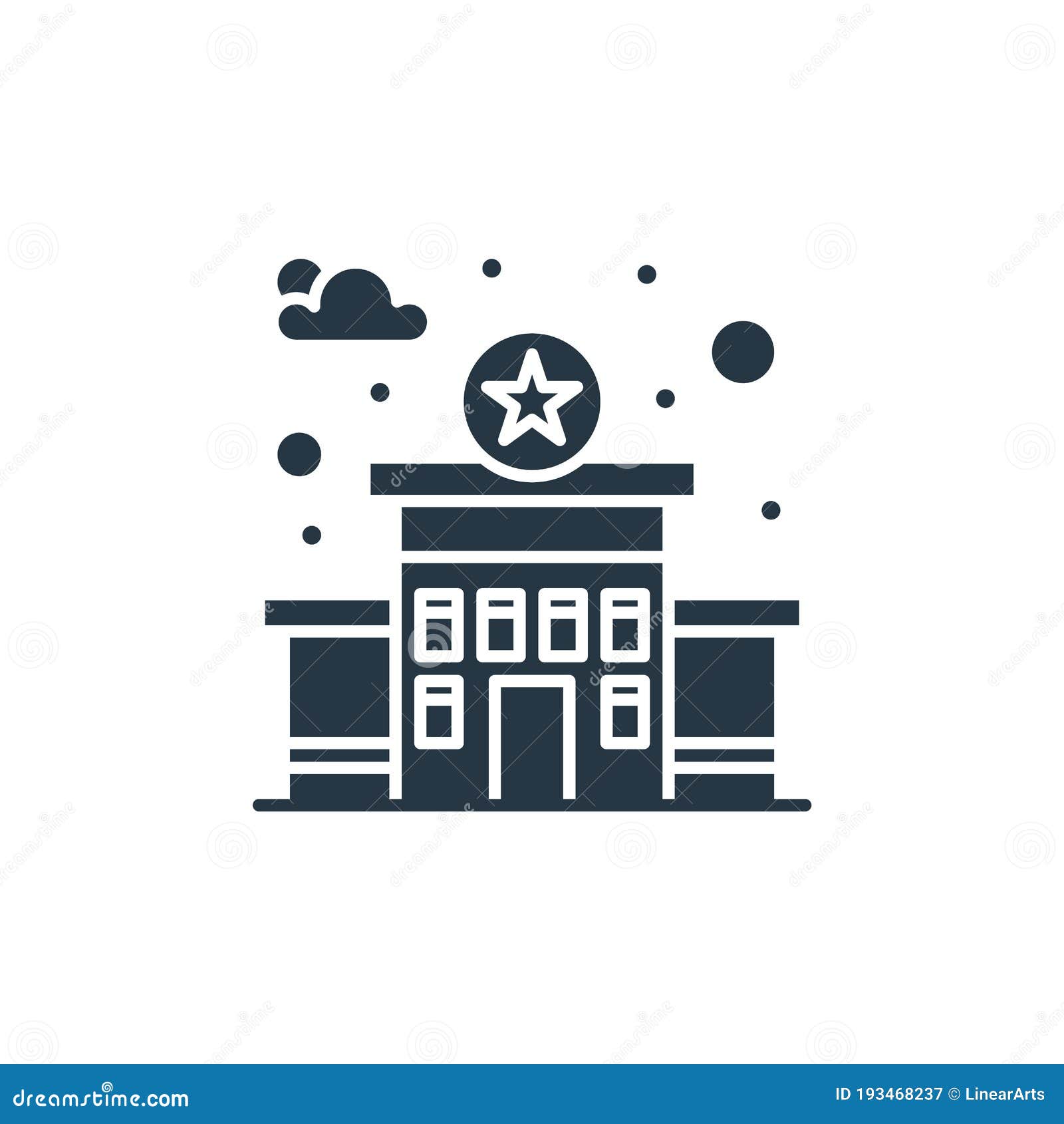 Police Station Icon Vector from City Elements Concept. Thin Line ...