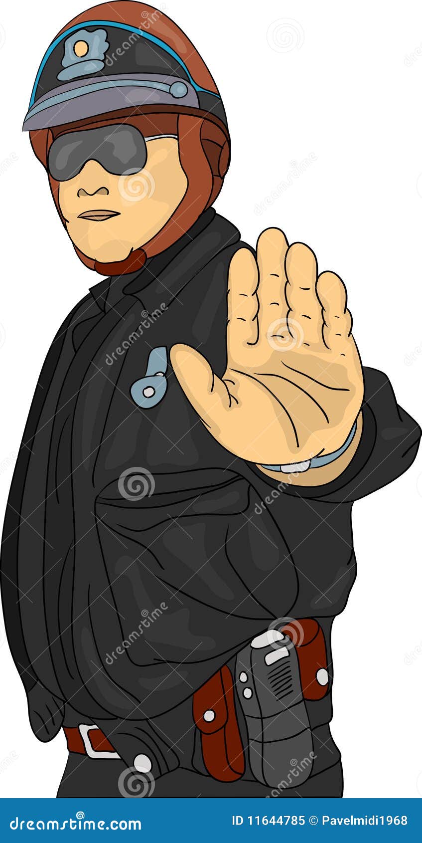 Police stop stock vector. Illustration of isolated, police - 11644785