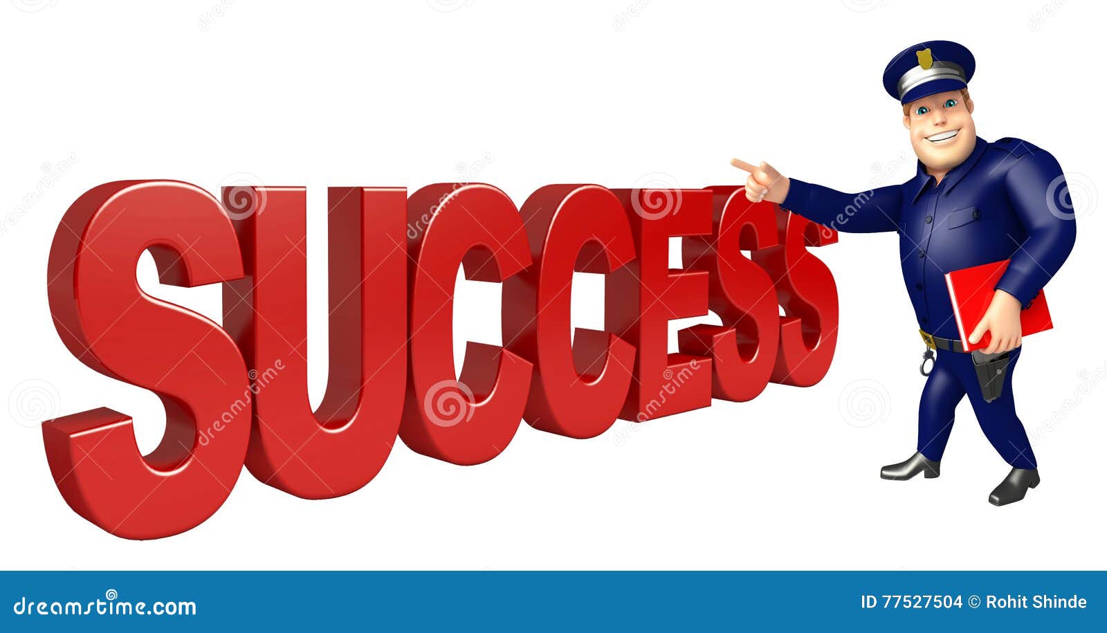 Police with Success sign stock illustration. Illustration of badge ...