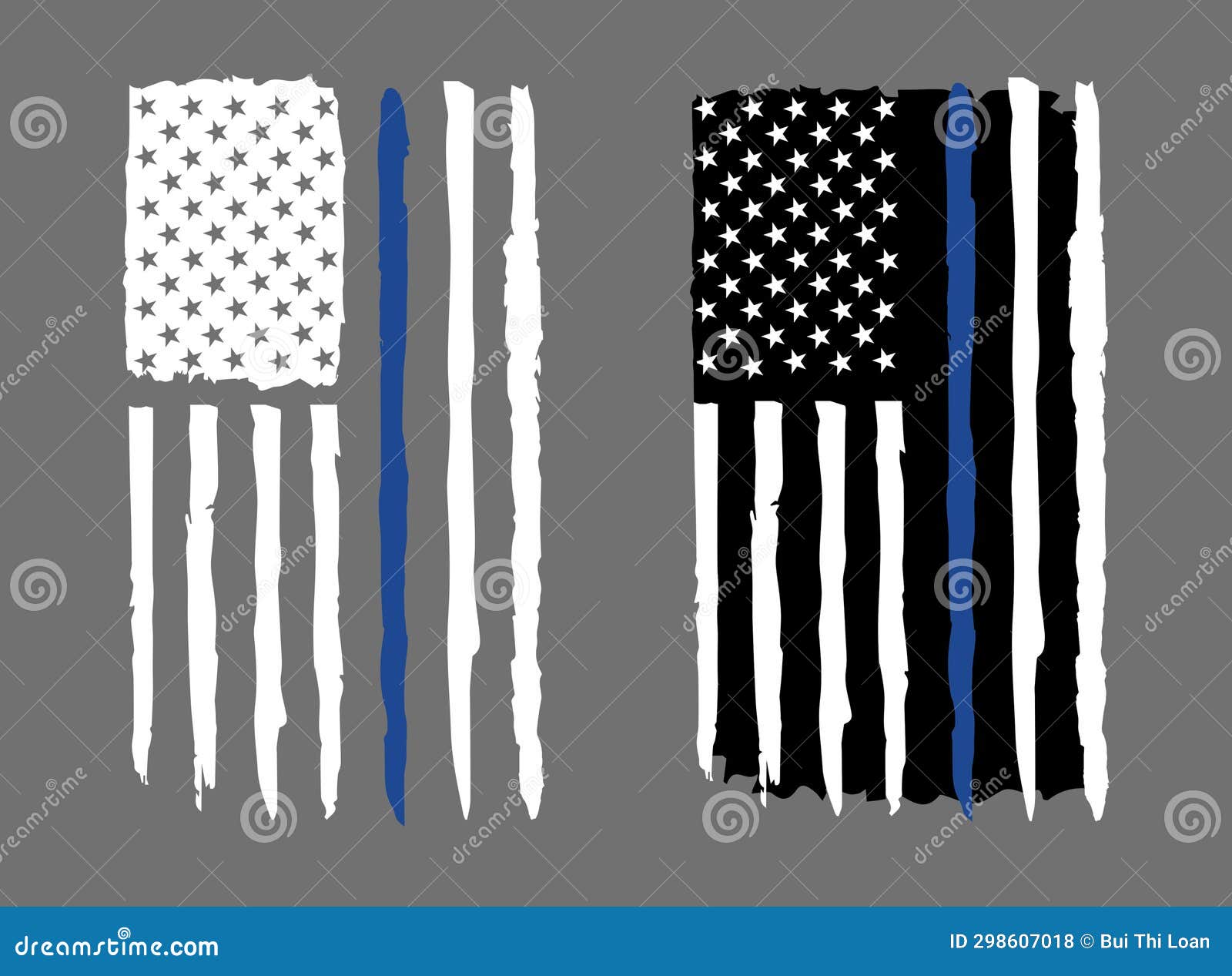 Police Support Flag - Eps stock illustration. Illustration of american ...