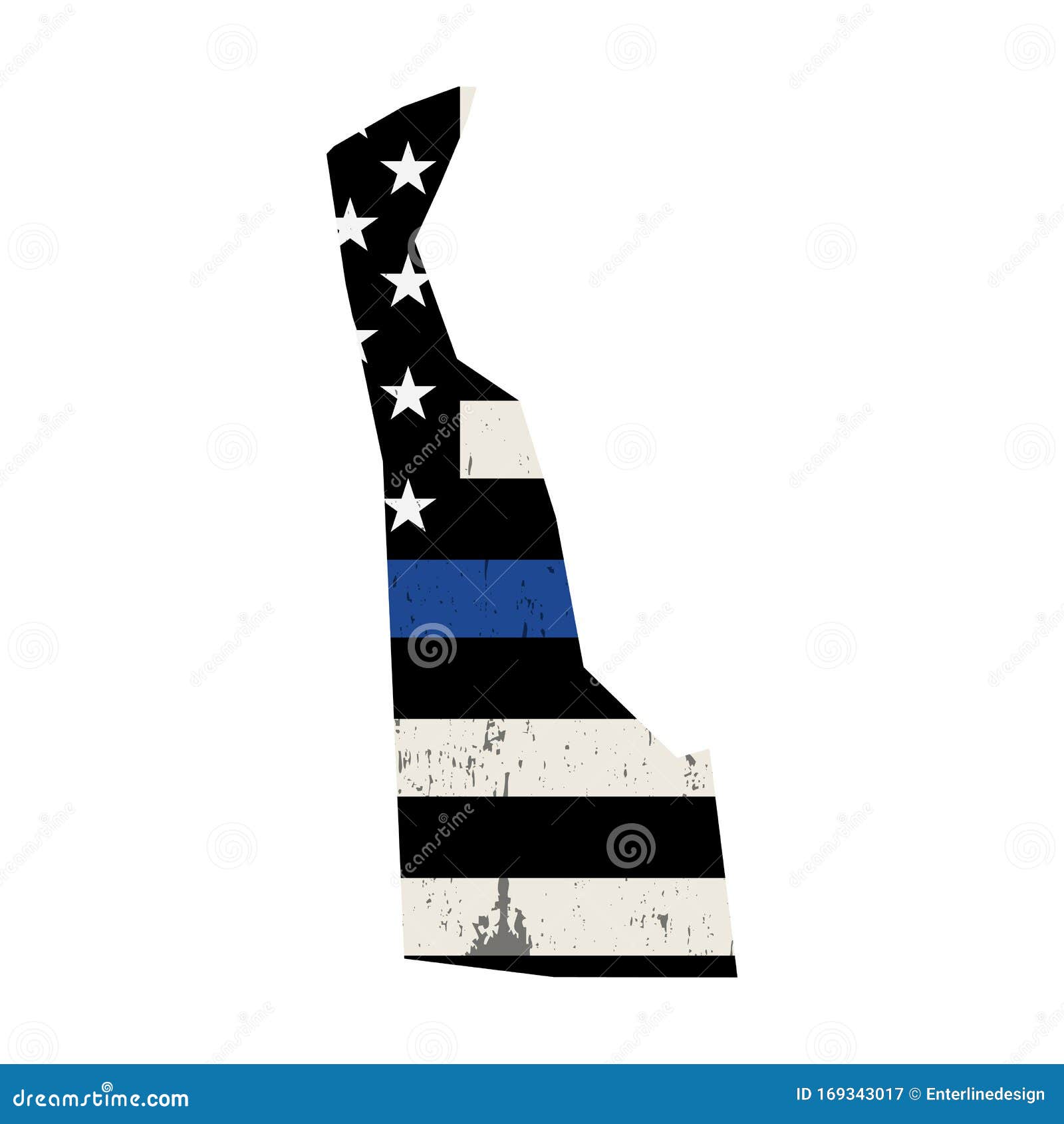 State of Delaware Police Support Flag Illustration Stock Illustration ...