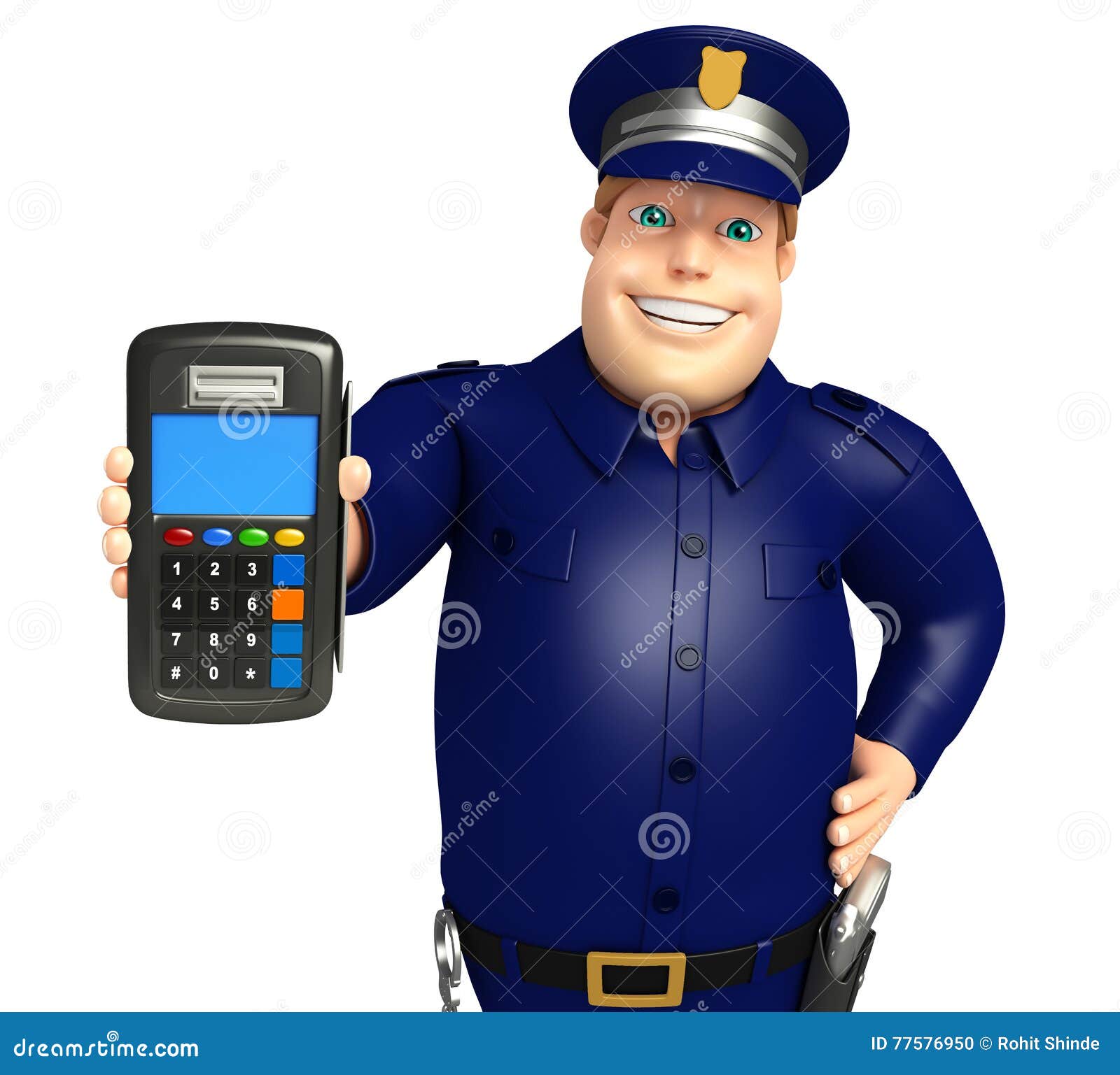 Police with Swap machine stock illustration. Illustration of machine ...