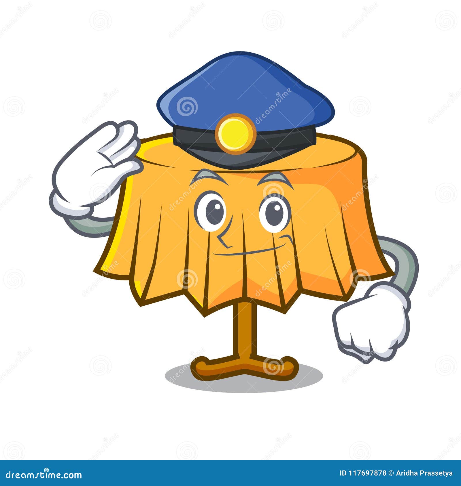 Police Table Cloth Character Cartoon Stock Vector - Illustration of ...