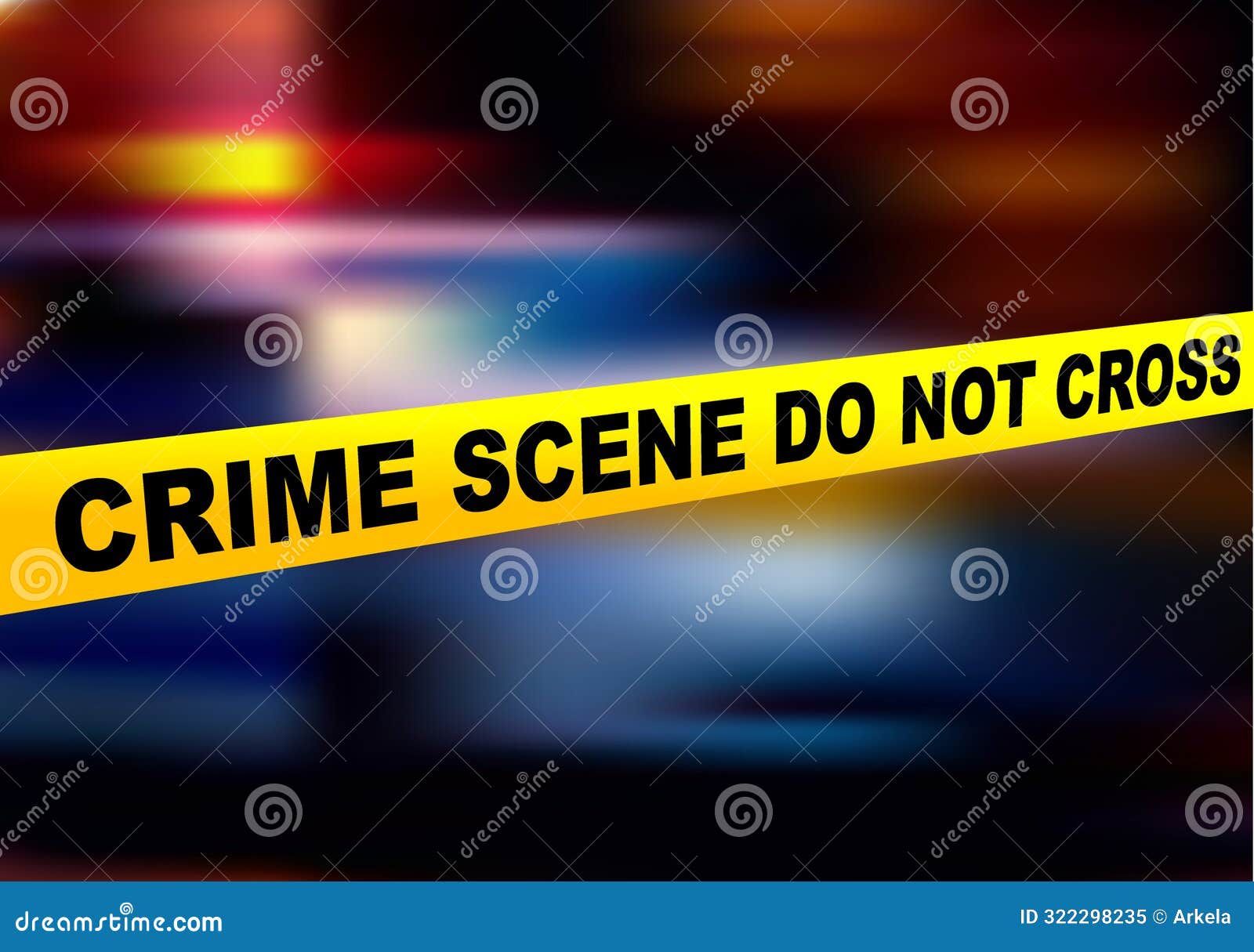 Police Tape, Crime Danger Line Stock Illustration - Illustration of ...