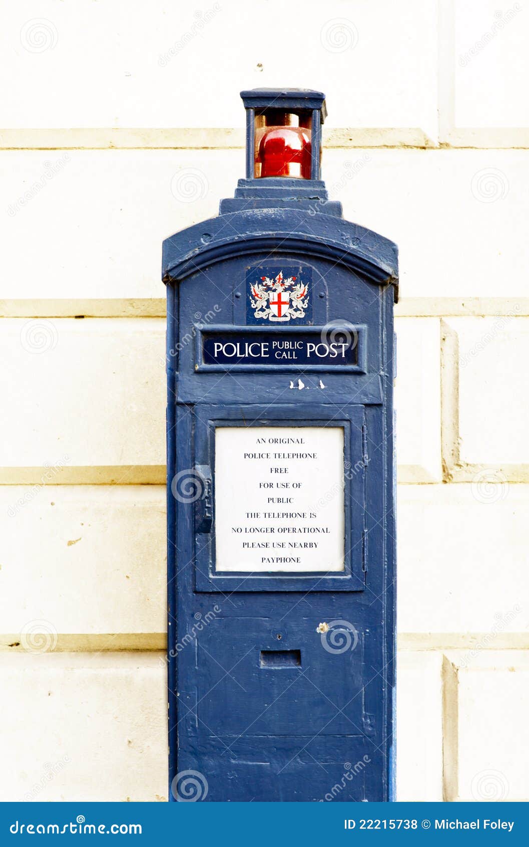 Police telephone box stock photo. Image of police, help - 22215738