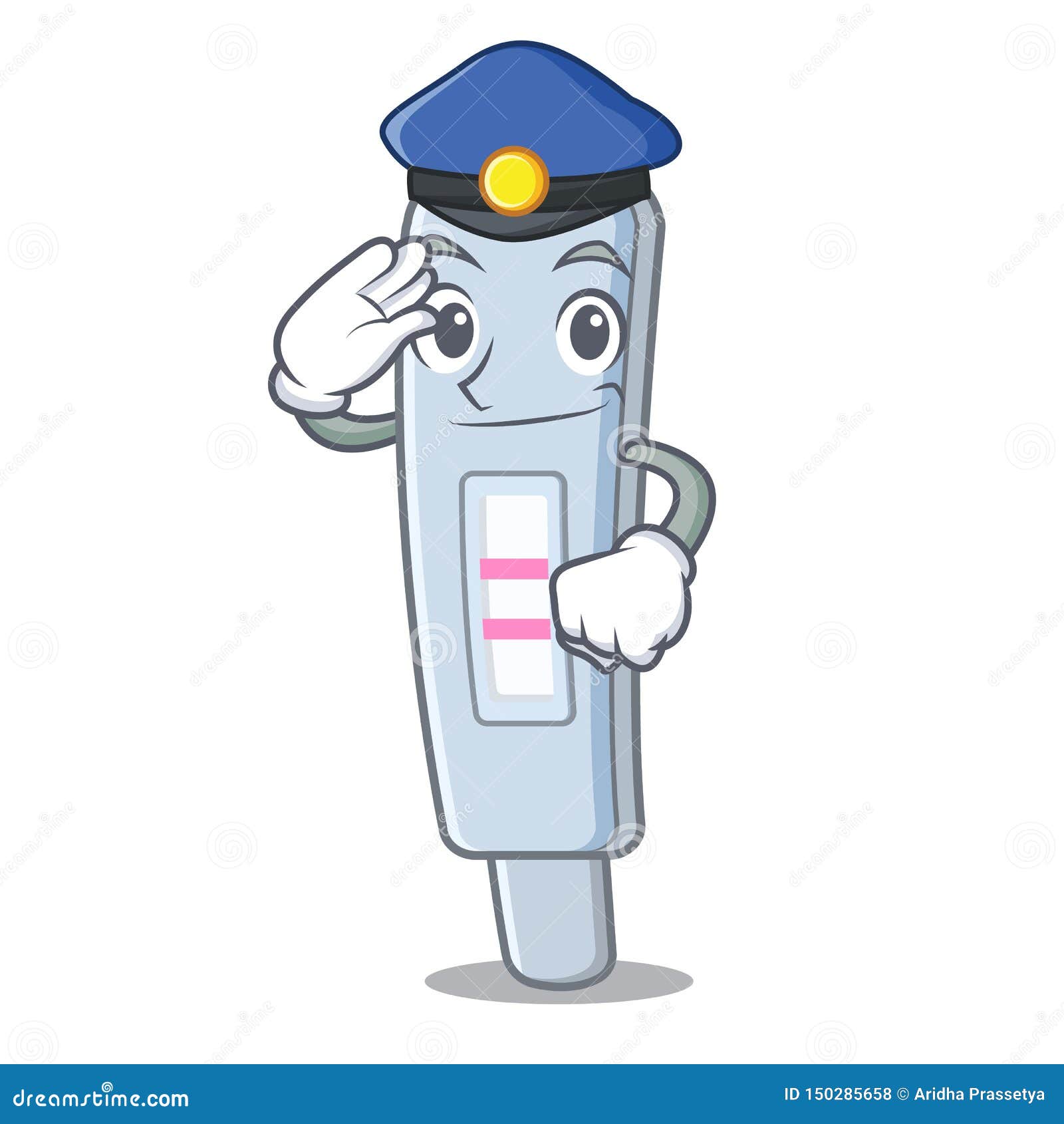 Police Test Pack in the Mascot Shape Stock Vector - Illustration of ...