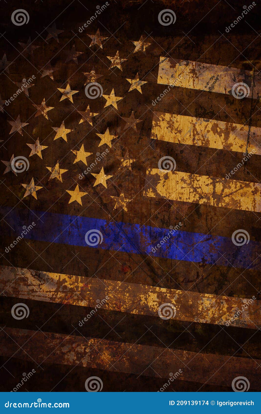 Police Thin Blue Line Flag stock photo. Image of nation - 209139174