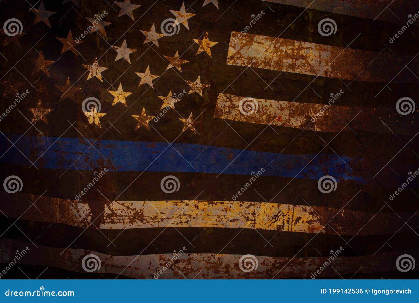 Police Thin Blue Line Flag stock photo. Image of police - 199142536