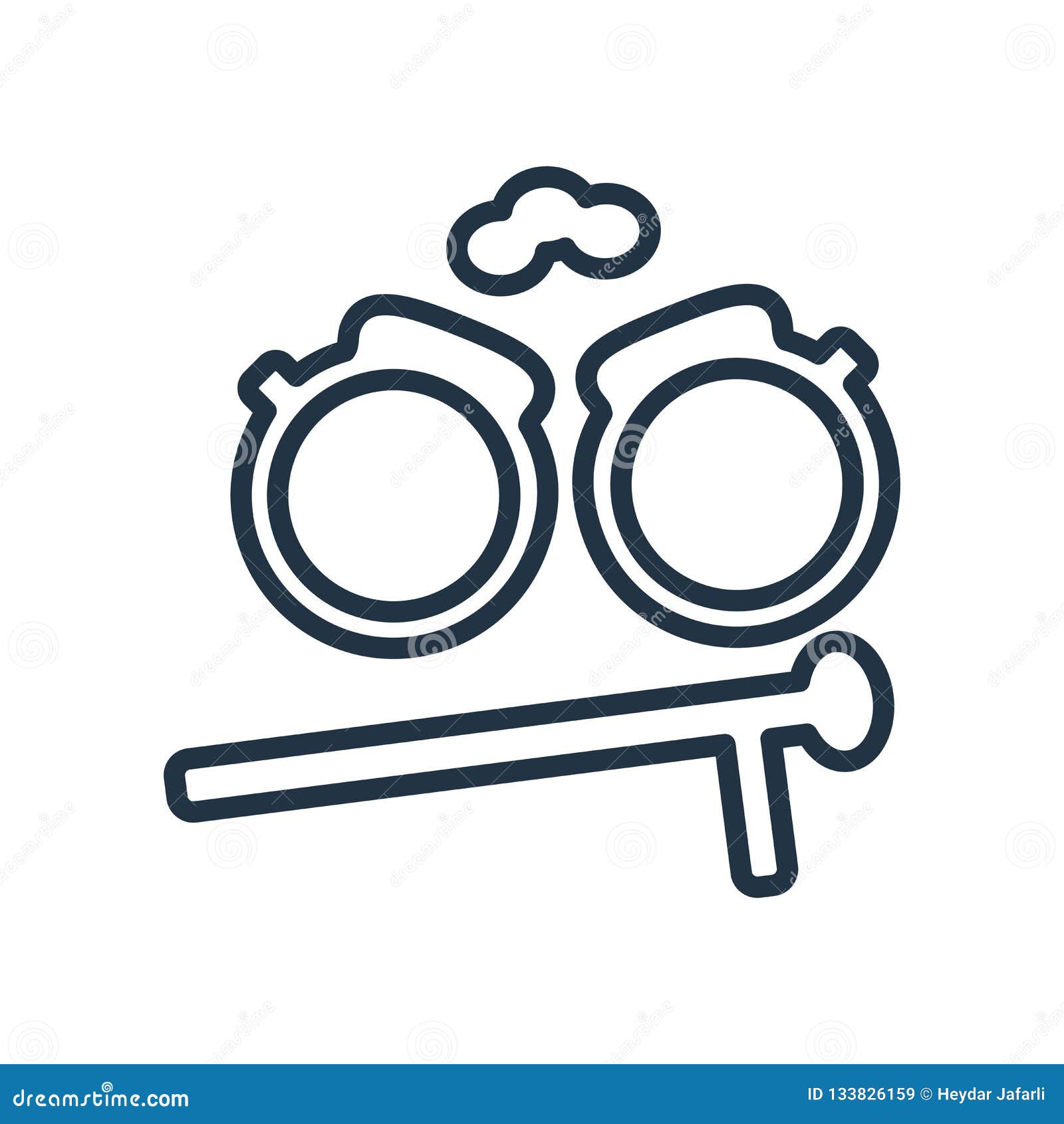 Police Tools Icon Vector Isolated on White Background, Police To Stock ...