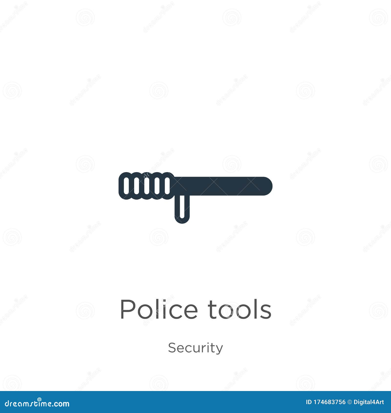 Police Tools Icon Vector. Trendy Flat Police Tools Icon from Security ...
