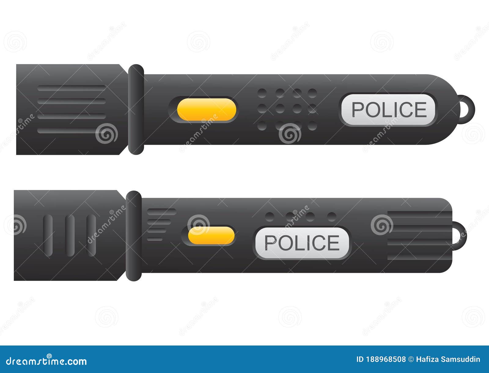 Police Torch Light. Vector Illustration Decorative Design Stock Vector ...