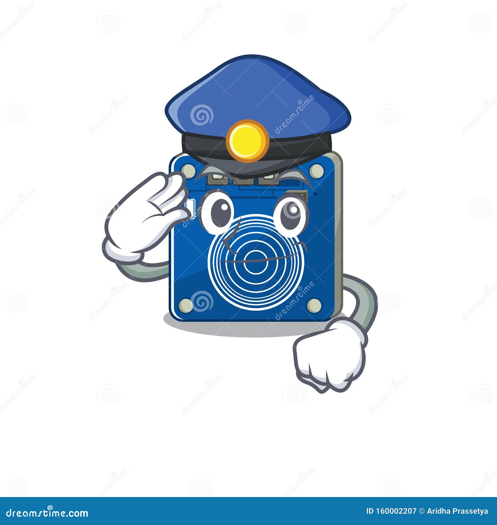 Police Touch Sensor Isolated in the Character Stock Vector ...