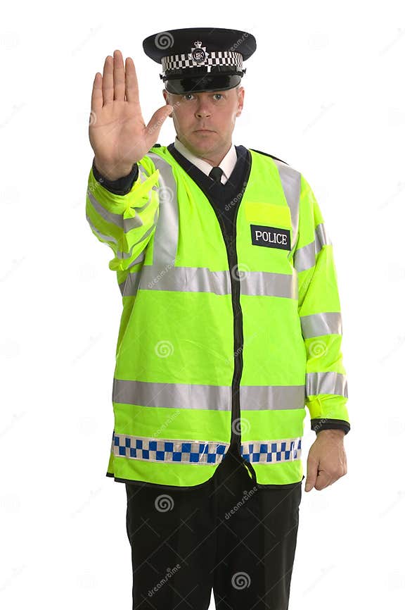 Police traffic stop stock photo. Image of halt, english - 3354772