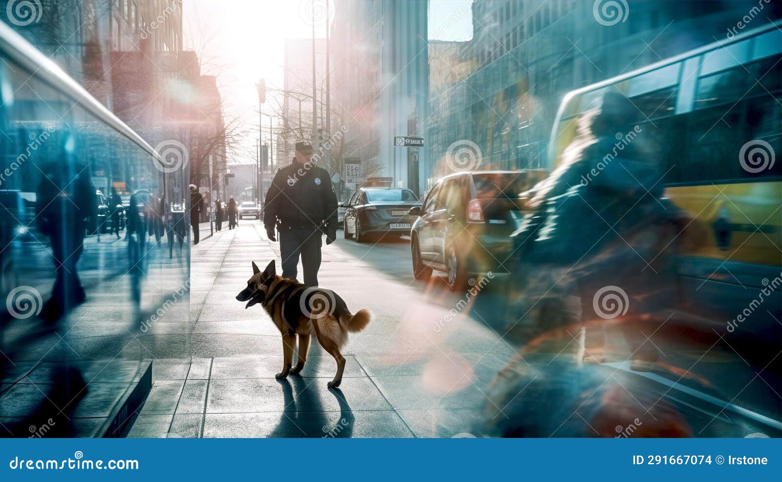 Police with Trained Police Dogs Car Arrived on Accident Site in City ... Police with Trained Police Dogs Car Arrived on Accident Site in City ...