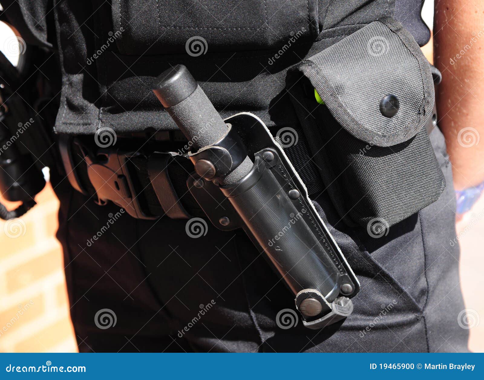 Police Utility Belt with Batton (ASP) Stock Photo - Image of detain ...