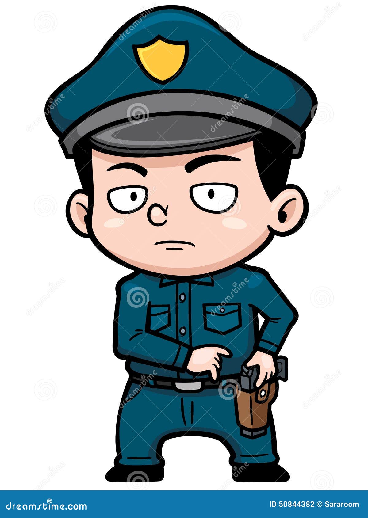 Police stock vector. Illustration of blue, police, cartoon - 50844382