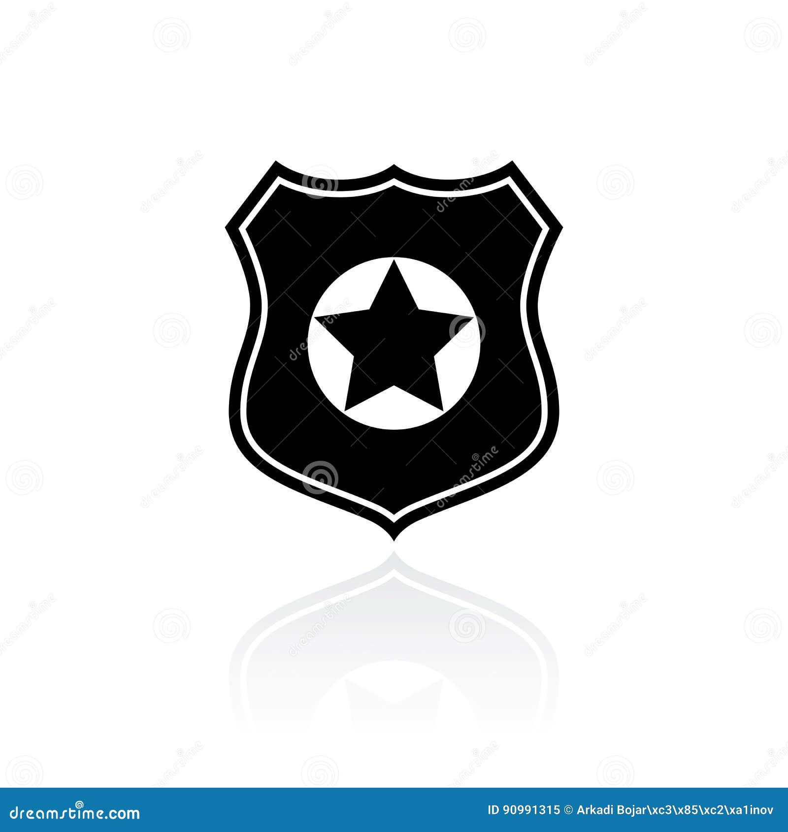 Police vector symbol stock vector. Illustration of enforcement - 90991315