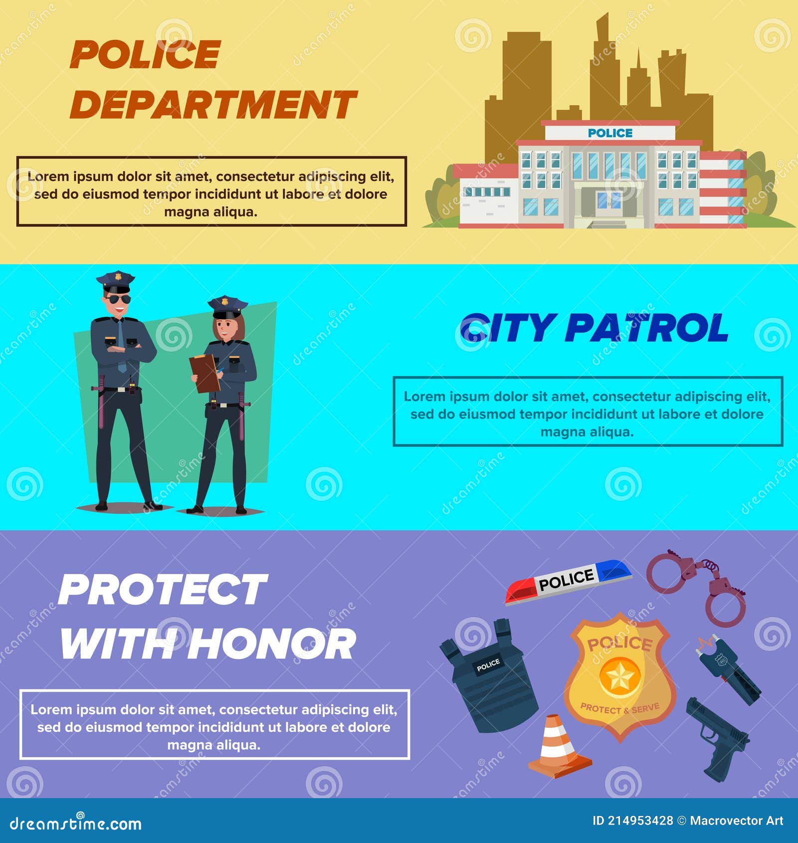 Police Web Banner Templates Set Stock Vector - Illustration of ... Police Web Banner Templates Set Stock Vector - Illustration of ...