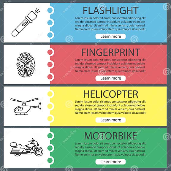 Police Web Banner Templates Set Stock Vector - Illustration of ... Police Web Banner Templates Set Stock Vector - Illustration of ...