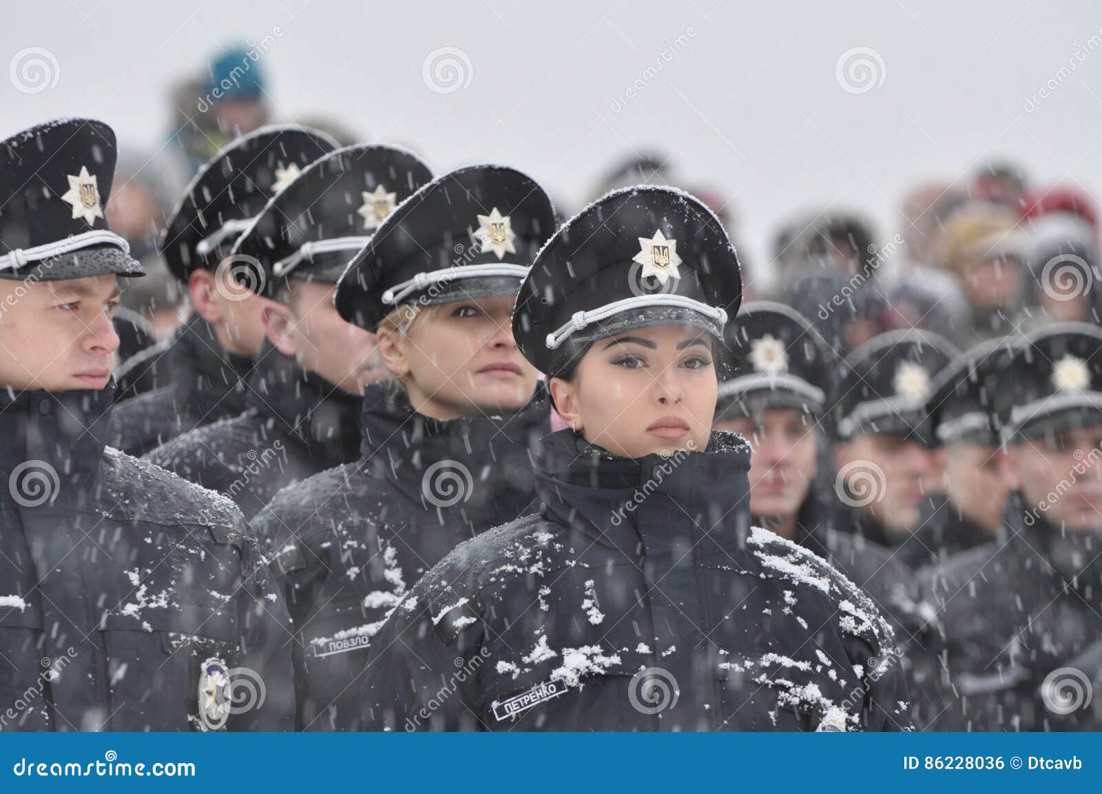 Police editorial photo. Image of preserve, winter, guard - 86228036