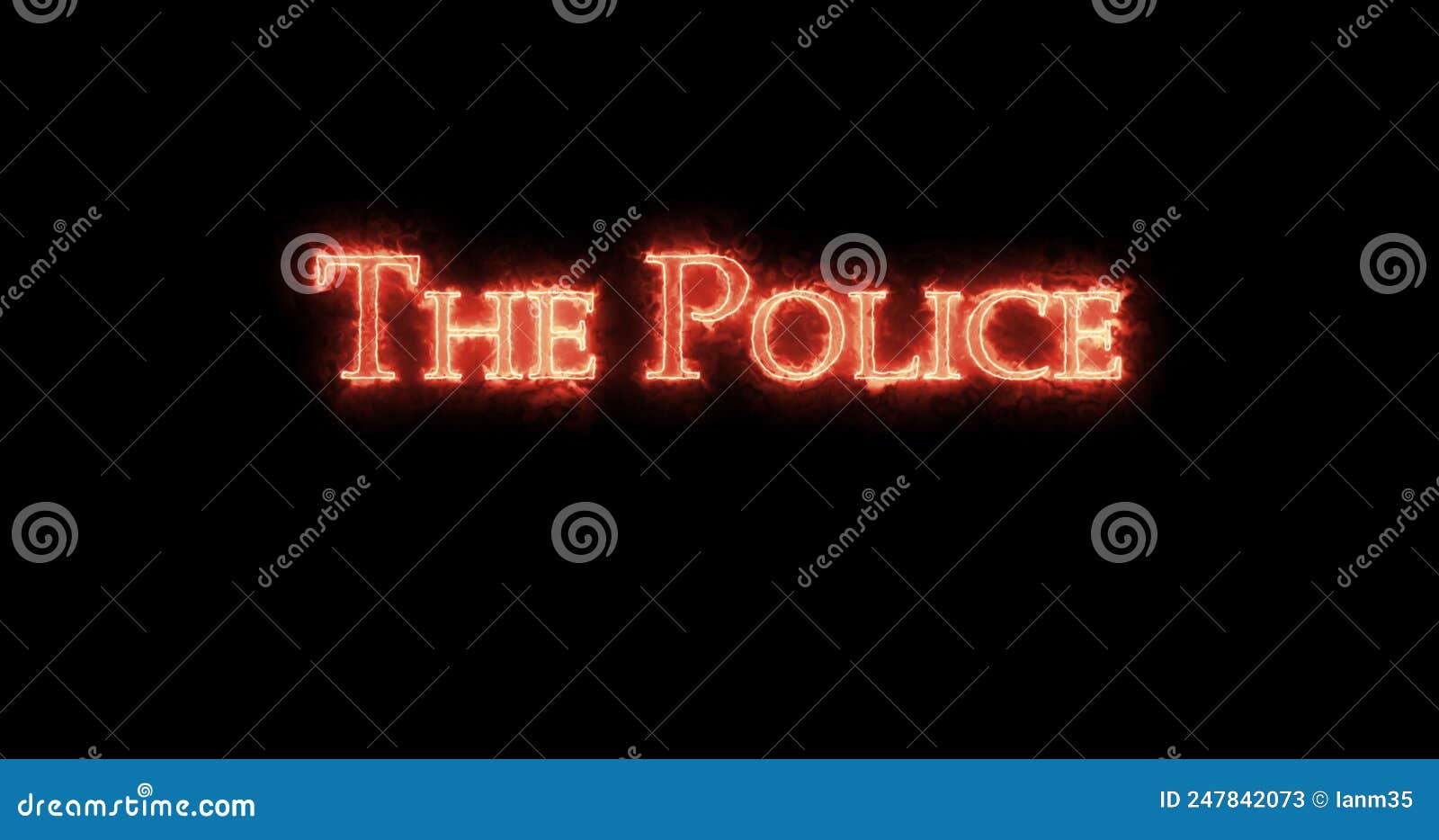 The Police Written with Fire. Loop Stock Video - Video of legend ...