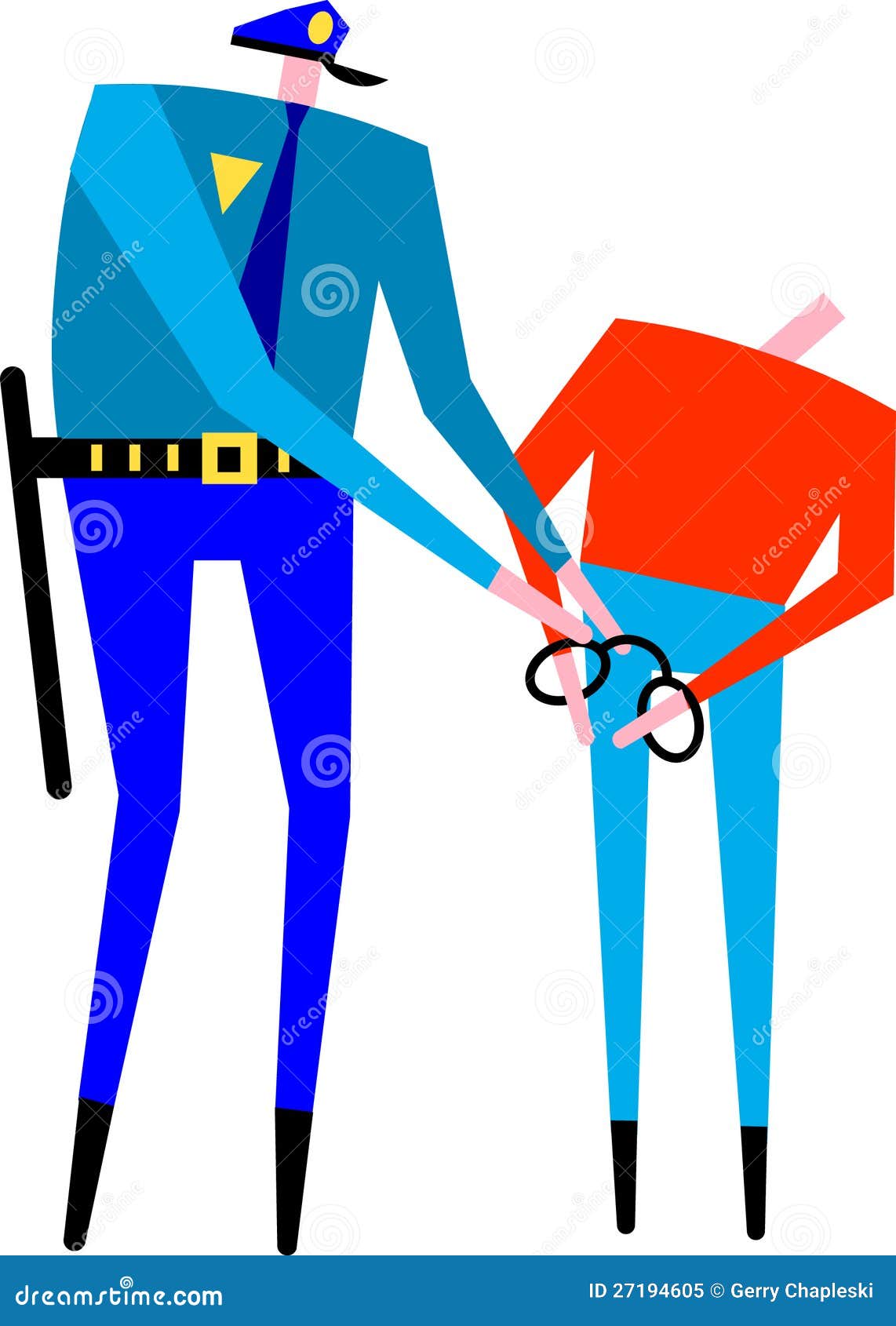 Policeman arrest stock vector. Illustration of policeman - 27194605