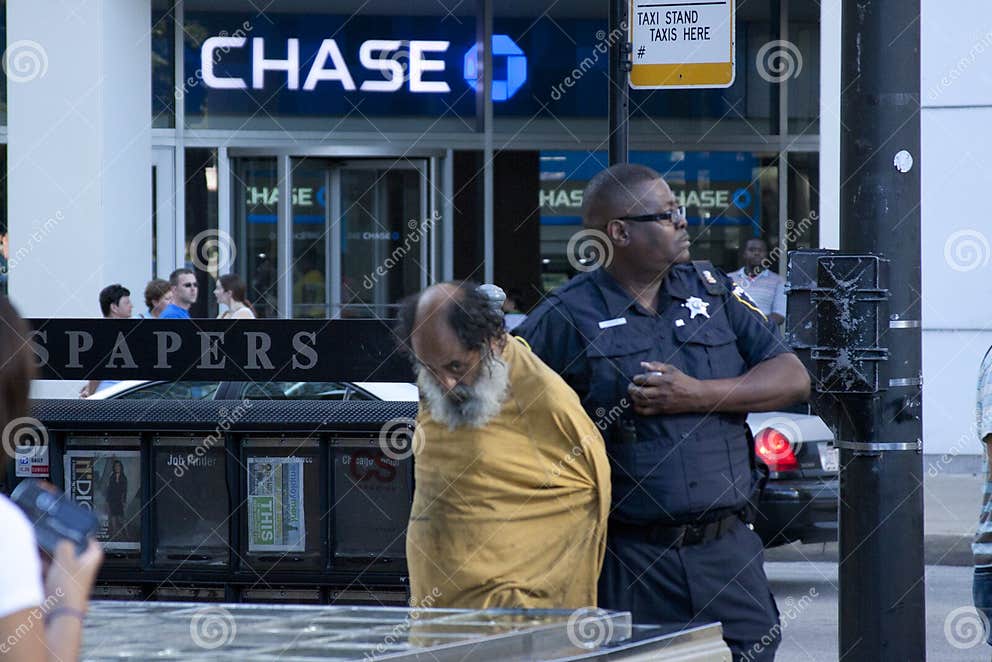 Policeman Arrested a Homeless Man Editorial Image - Image of lonely ...