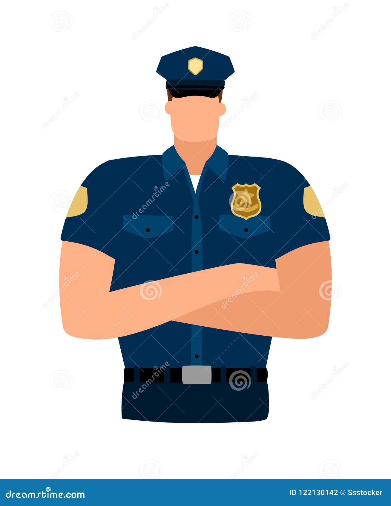 Policeman avatar icon stock vector. Illustration of avatar - 122130142