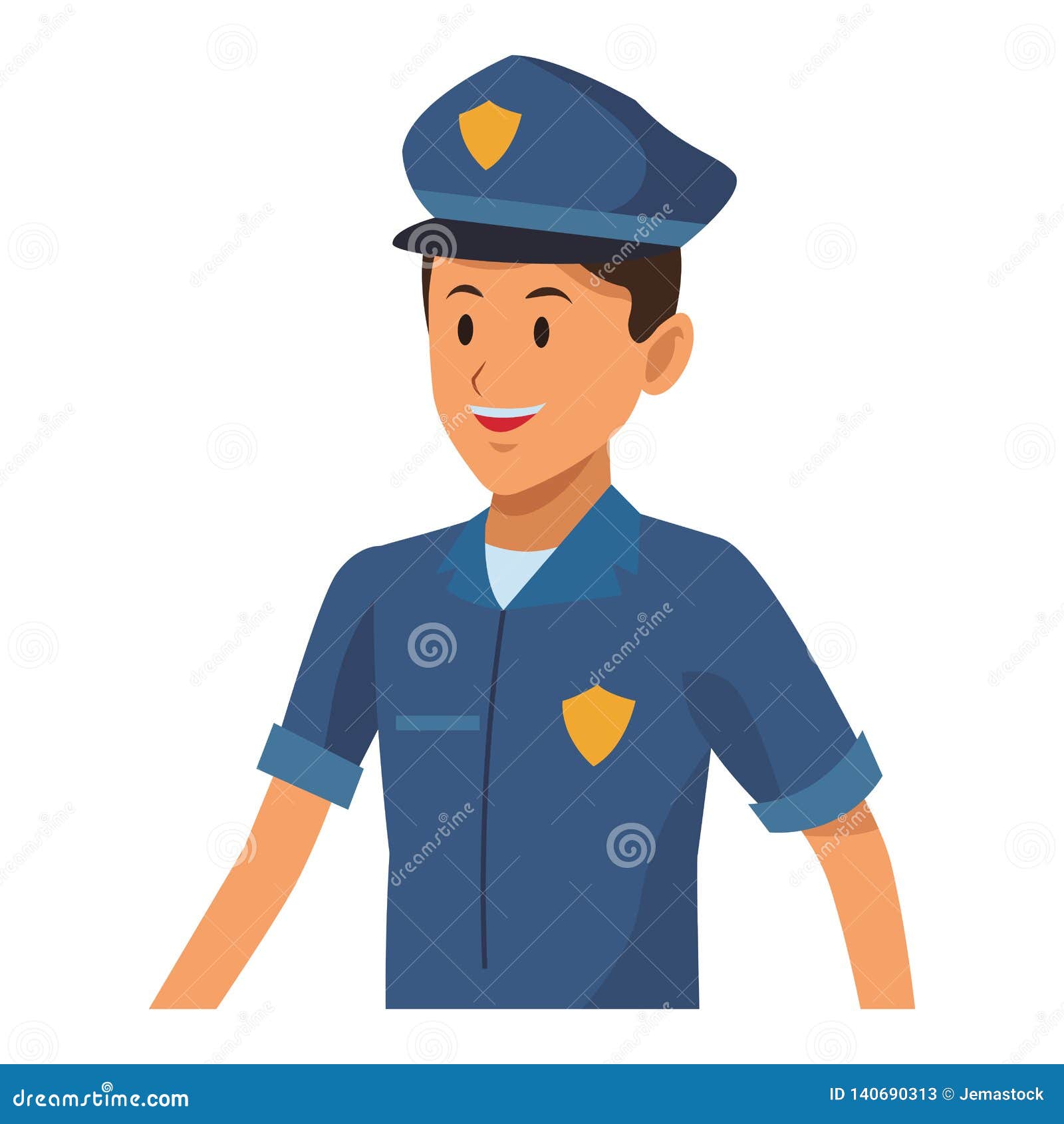 Policeman avatar portrait stock vector. Illustration of head - 140690313