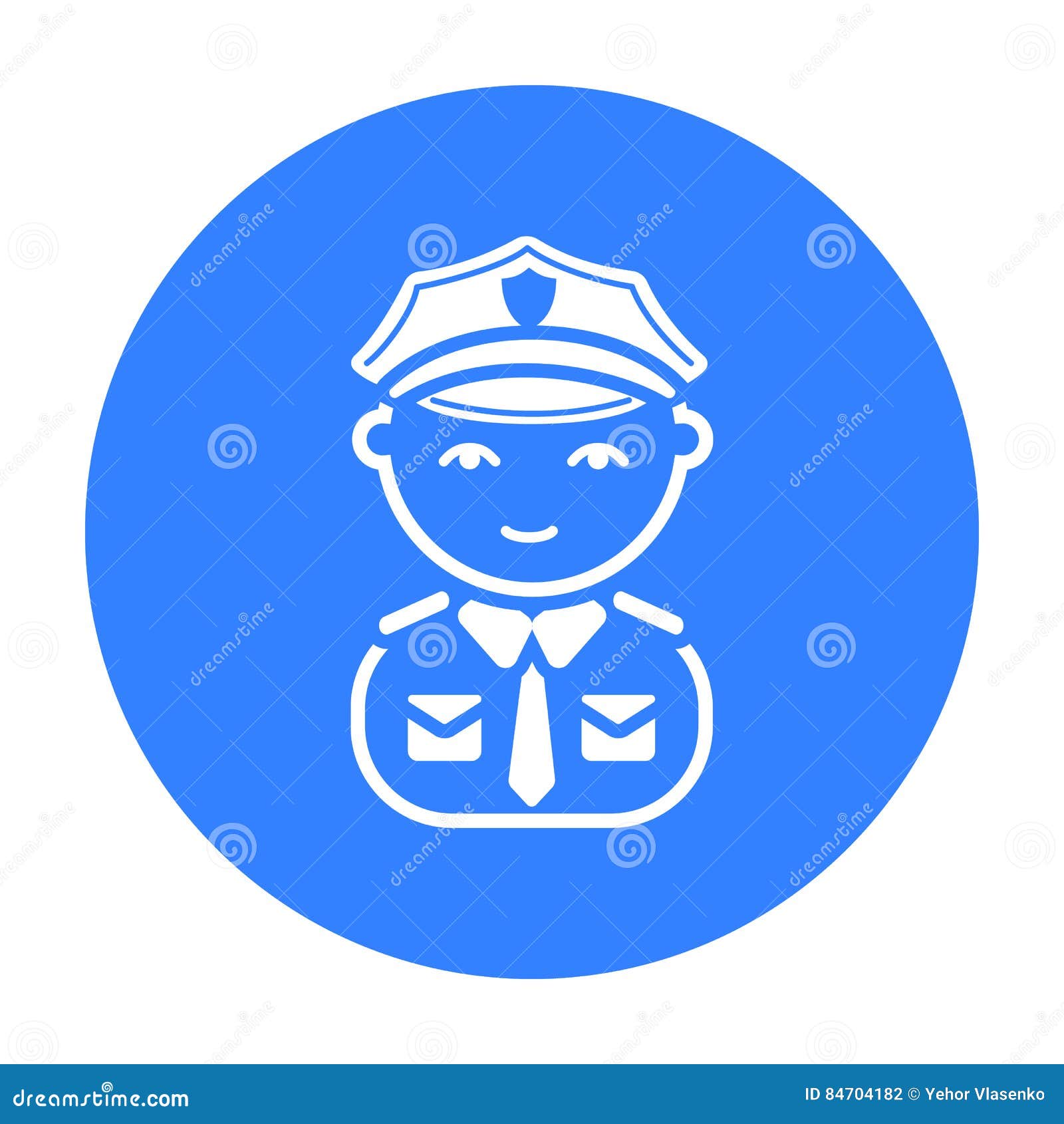 Policeman Black Icon. Illustration for Web and Mobile Design. Stock ...