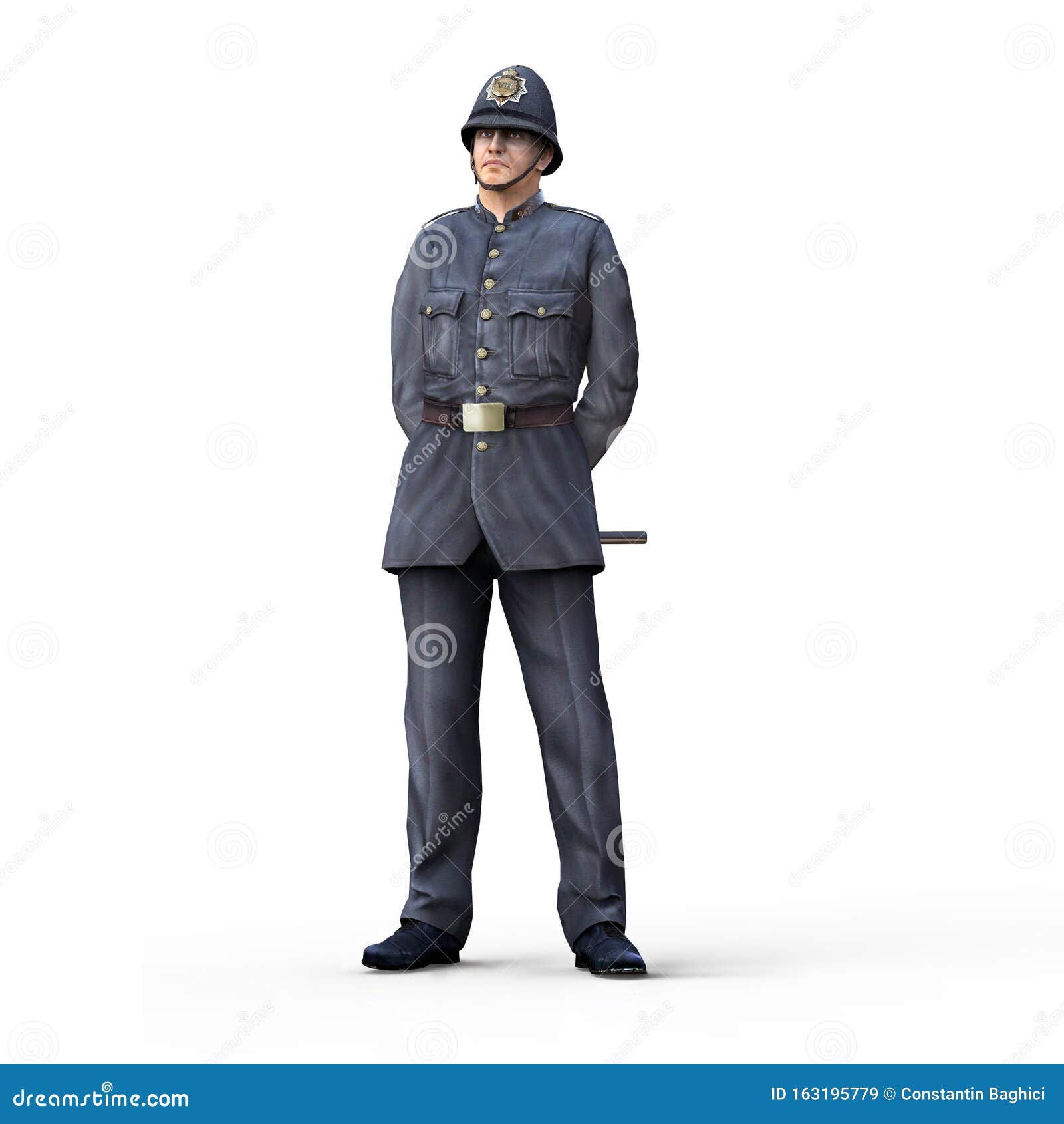 POLICEMAN British Bobby in Helmet Stock Illustration - Illustration of ...