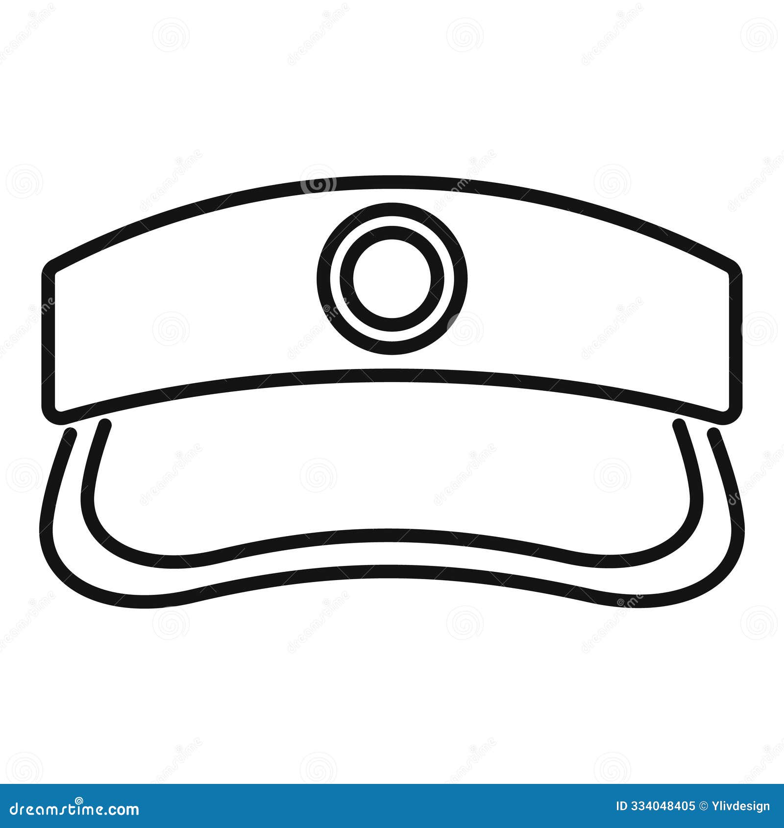 Policeman Cap Icon Showing Front View Stock Illustration - Illustration ...