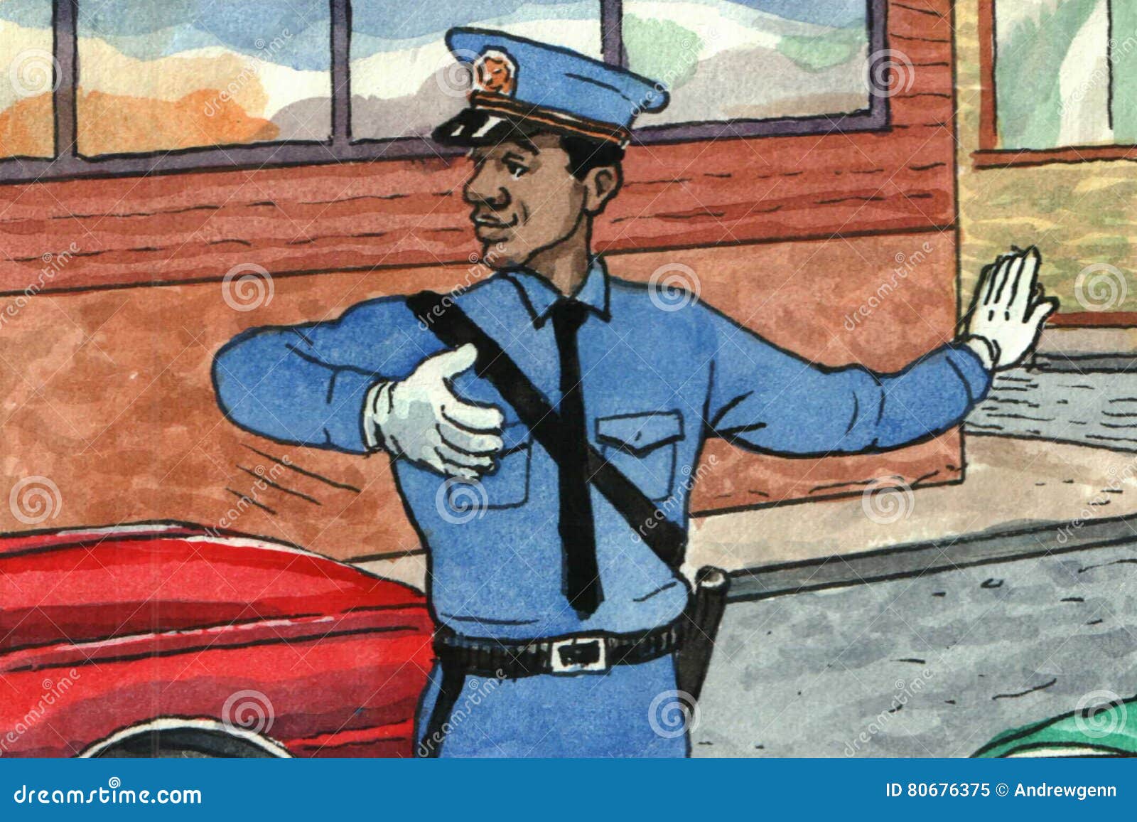 Policeman stock illustration. Illustration of powerful - 80676375