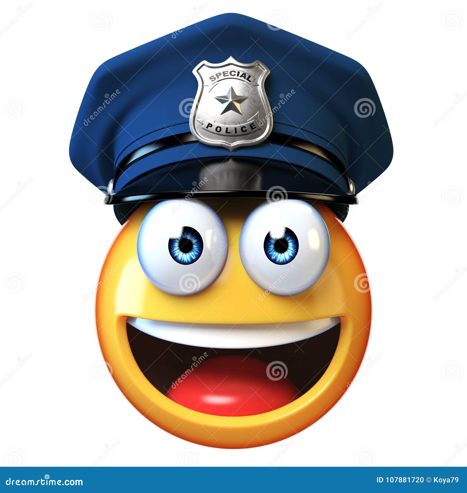 Policeman Emoticon Cartoon Vector | CartoonDealer.com #16885805